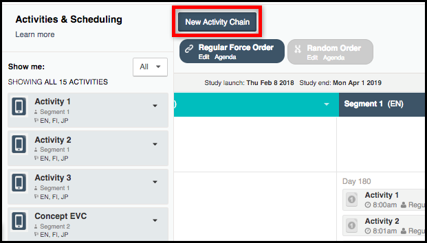 Creating and Assigning Activity Chains – Digital Diaries